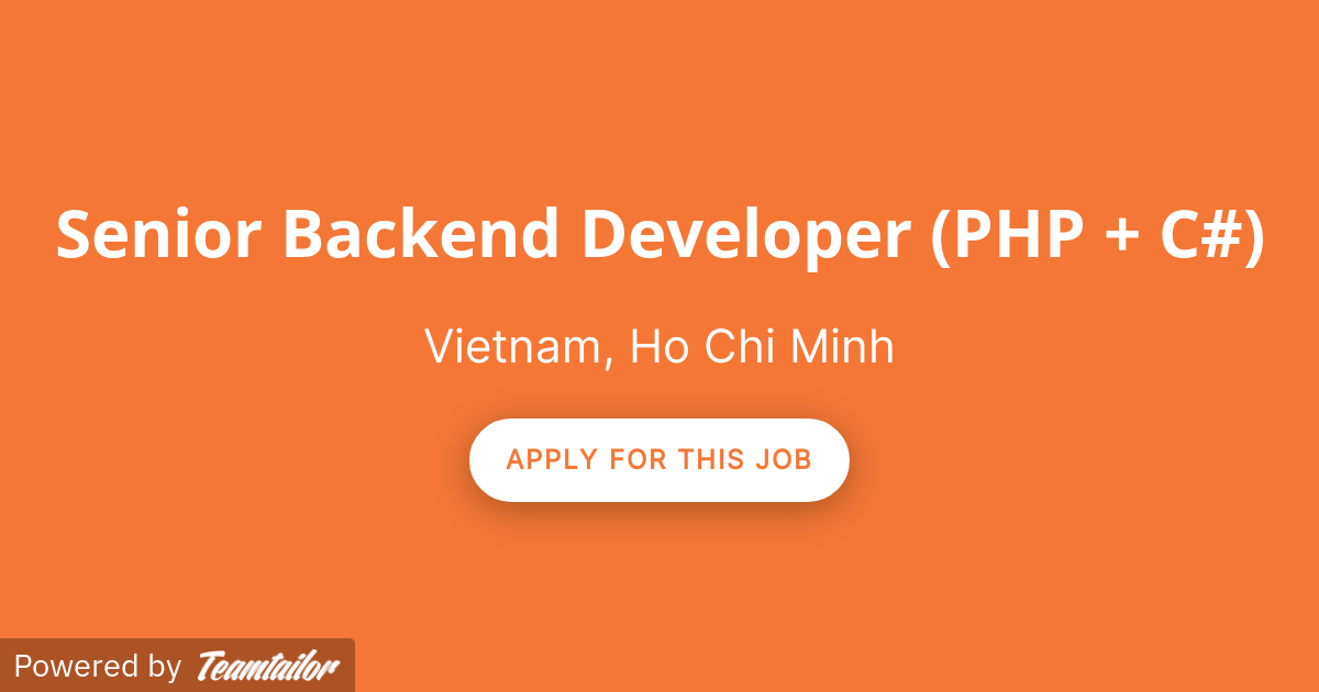 Senior Backend Developer (PHP + C#) - Cartrack