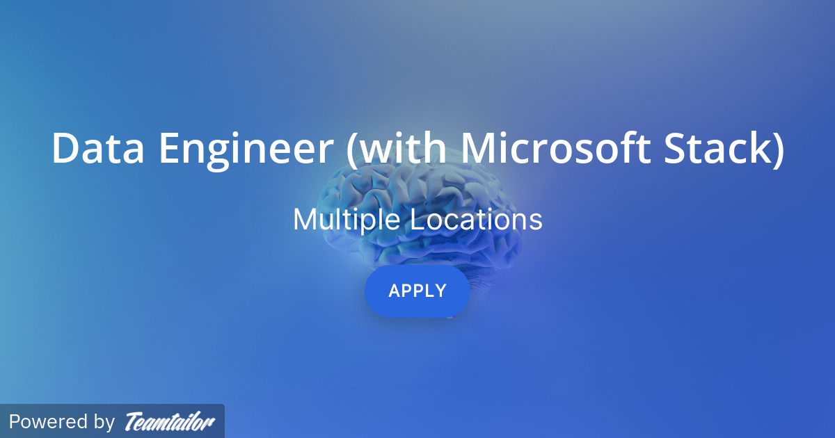 Data Engineer (with Microsoft Stack) - SDG Group