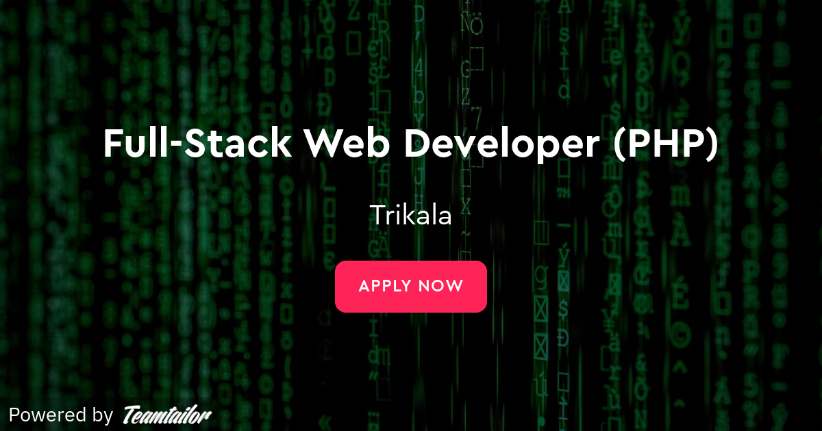 Full-Stack Web Developer (PHP) - Kariera.Recruitment Services Greece