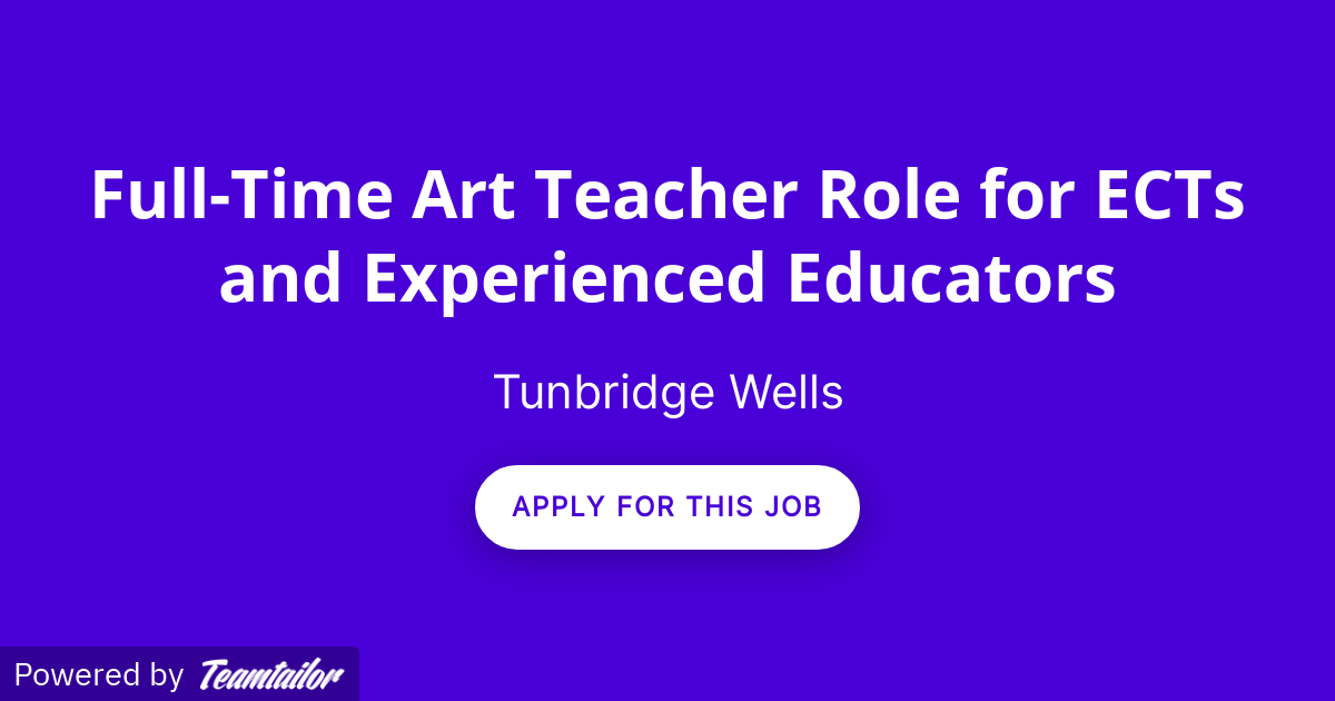 Full-Time Art Teacher Role for ECTs and Experienced Educators - Wayman ...