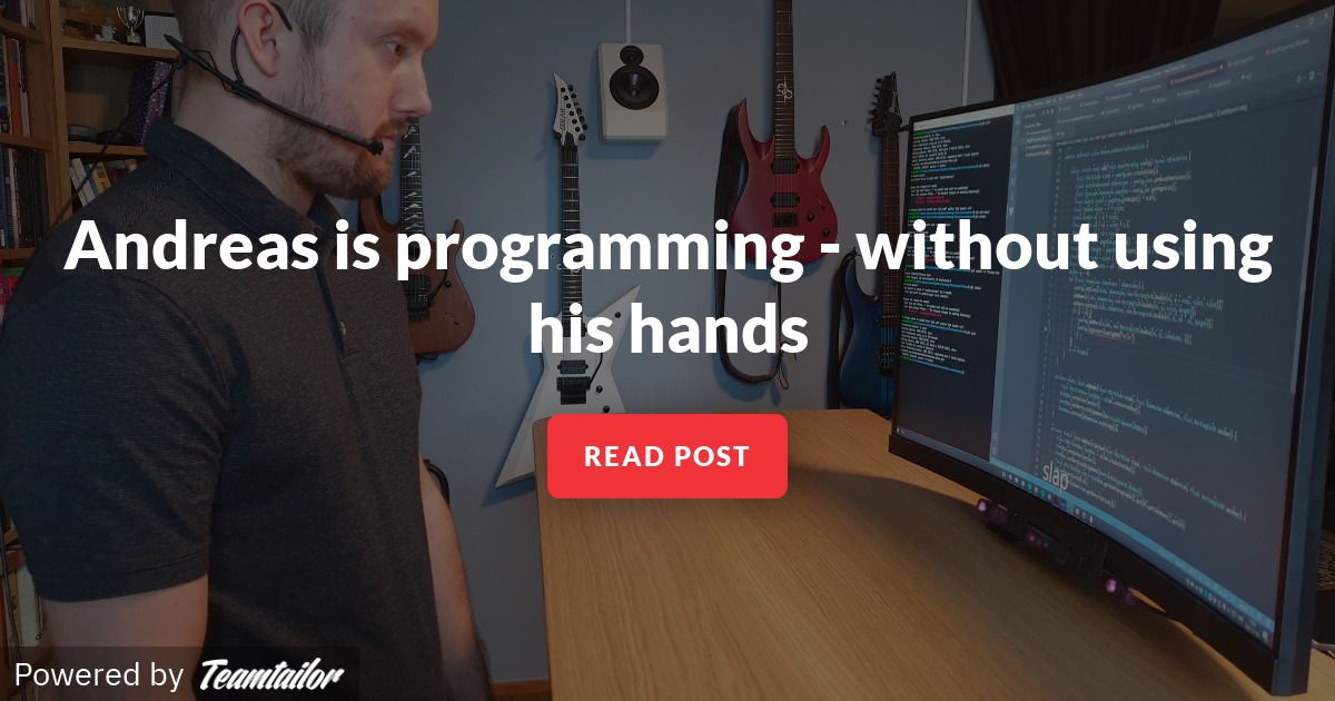 Andreas is programming – without using his hands - Posts - Redpill Linpro