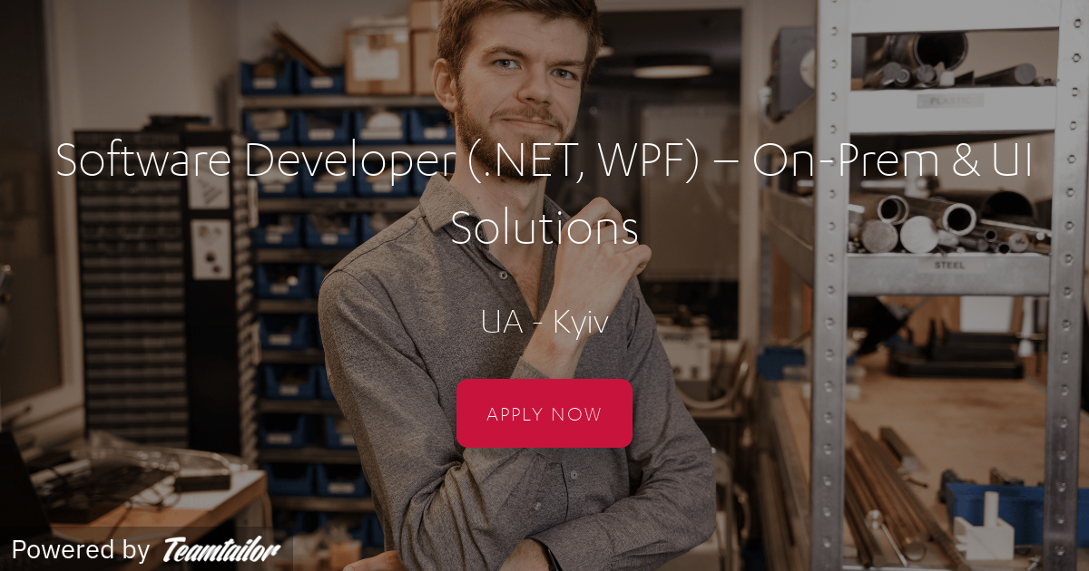 Software Developer (.NET, WPF) – On-Prem & UI Solutions - 3Shape