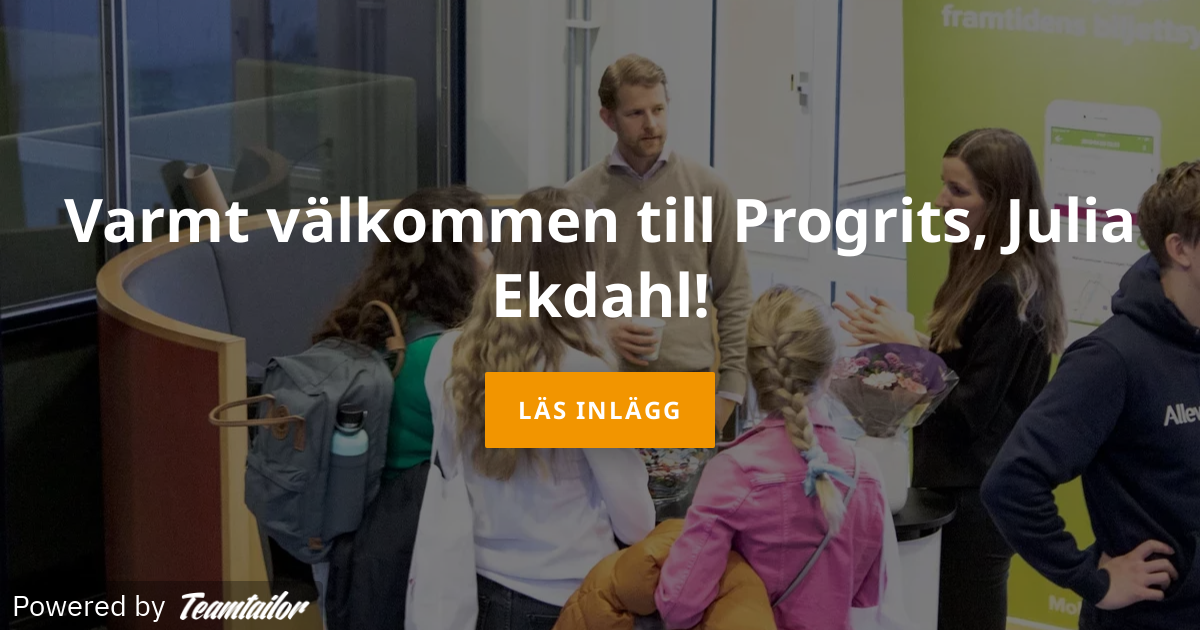 Varmt välkommen till Progrits, Julia Ekdahl! - Posts - Progrits