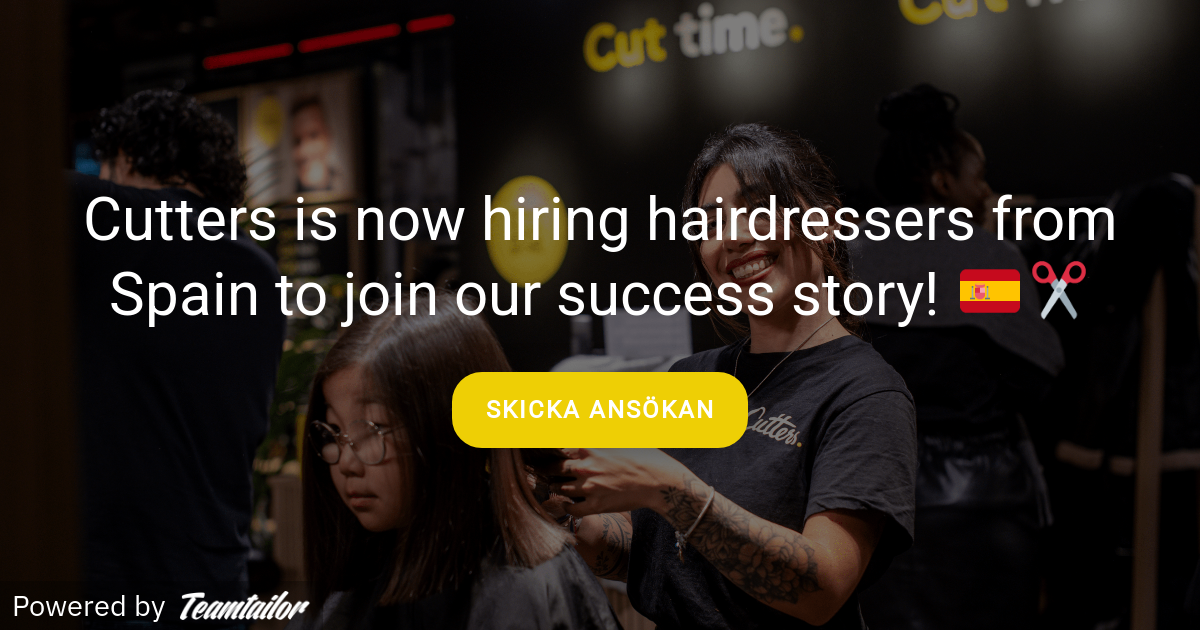 Cutters is now hiring hairdressers from Spain to join our success story ...
