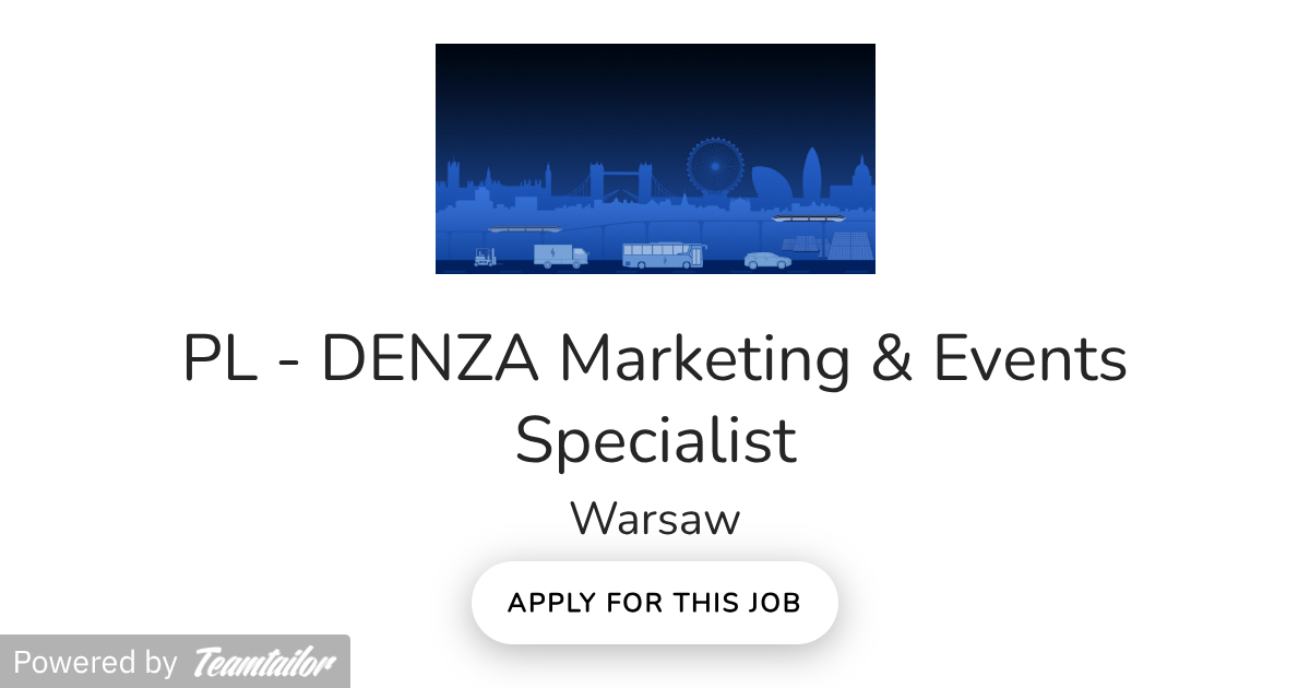 PL - DENZA Marketing & Events Specialist - BYD Europe