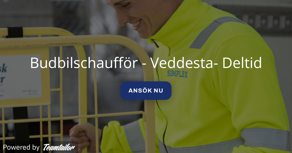 Budbilschaufför - Veddesta- Deltid - Simplex Bemanning AB