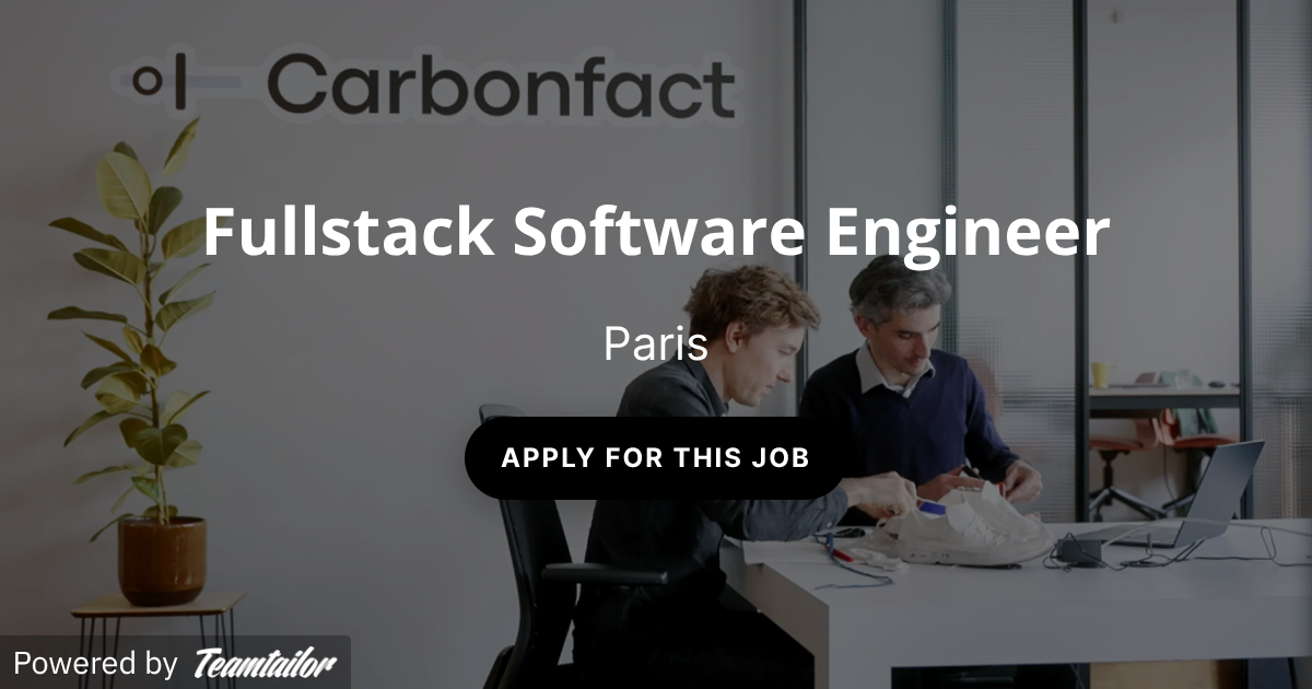 Fullstack Software Engineer - Carbonfact