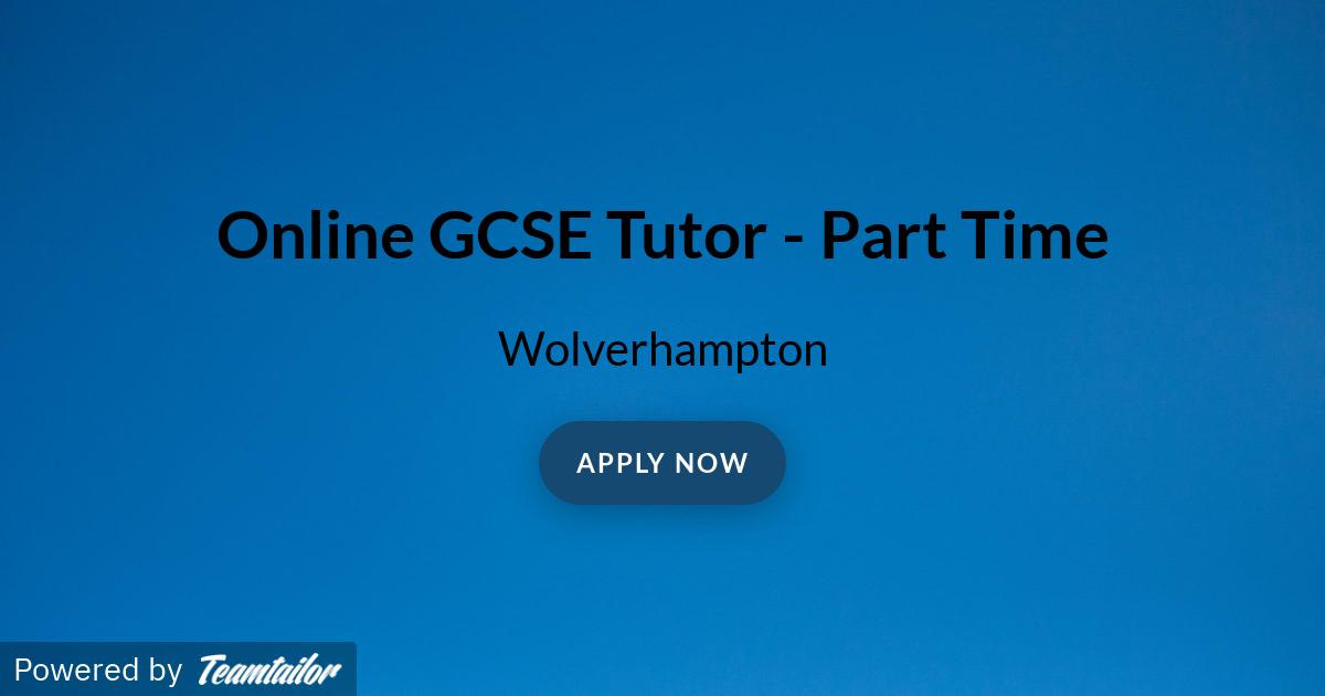 Online GCSE Tutor - Part Time - FindTutors