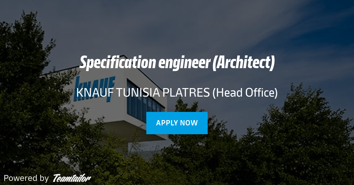 Specification engineer (Architect) - Knauf MEASA