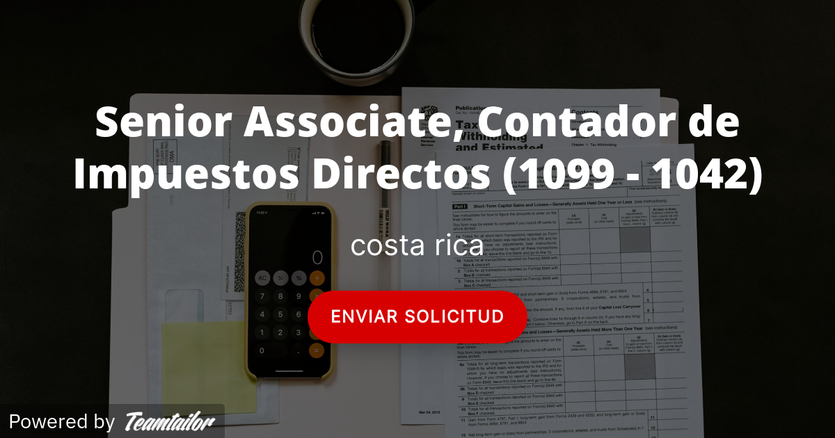 Senior Associate, Contador de Impuestos Directos (1099 - 1042) - Laborintos