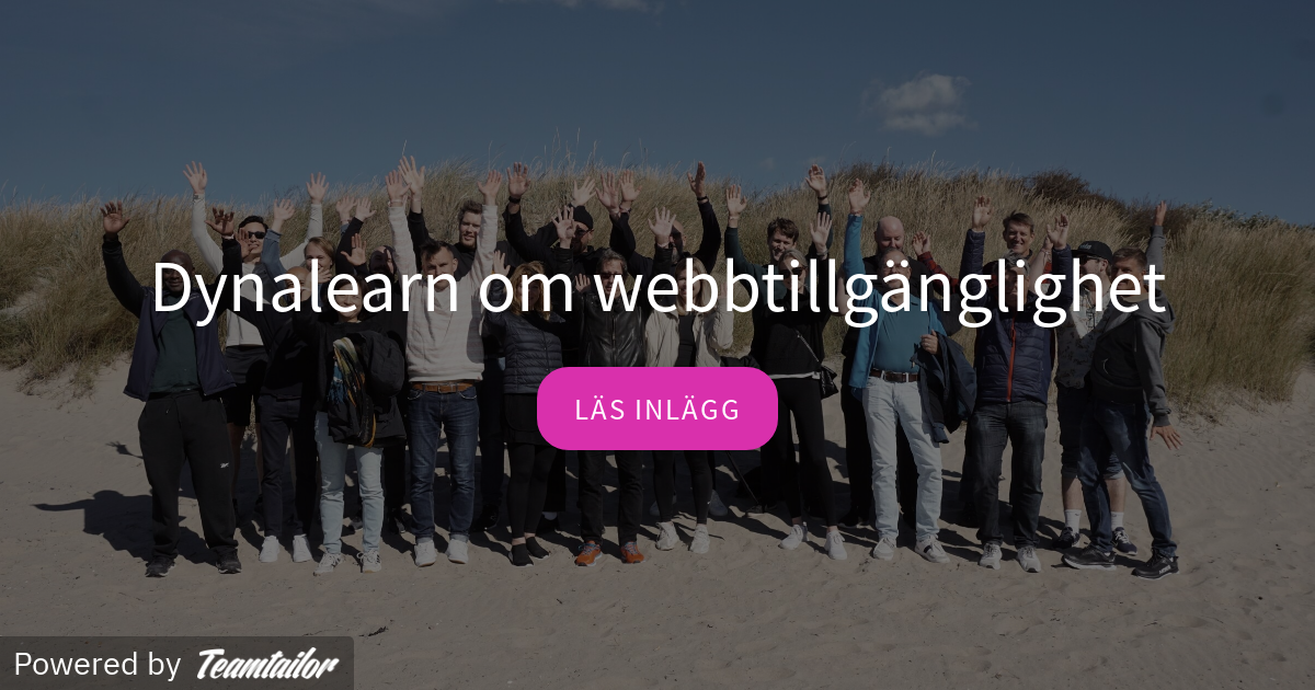 Dynalearn om webbtillgänglighet - Posts - Dynabyte