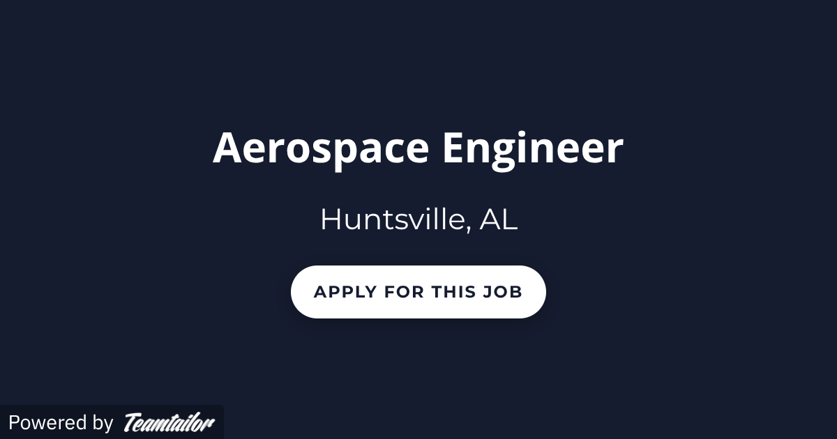Aerospace Engineer - Avion Solutions