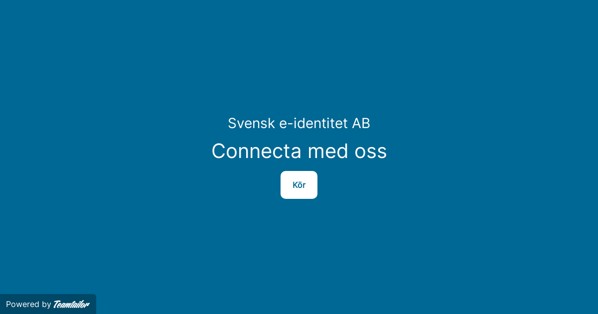 Svensk e-identitet AB – Connect
