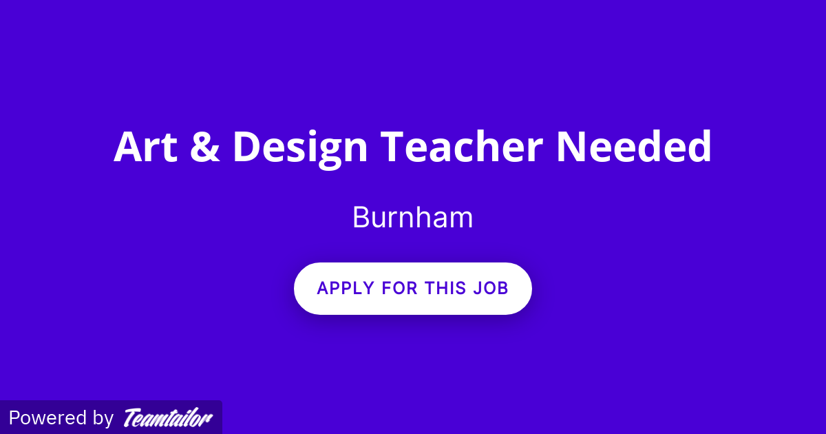 Art & Design Teacher Needed - Wayman Learning Trust