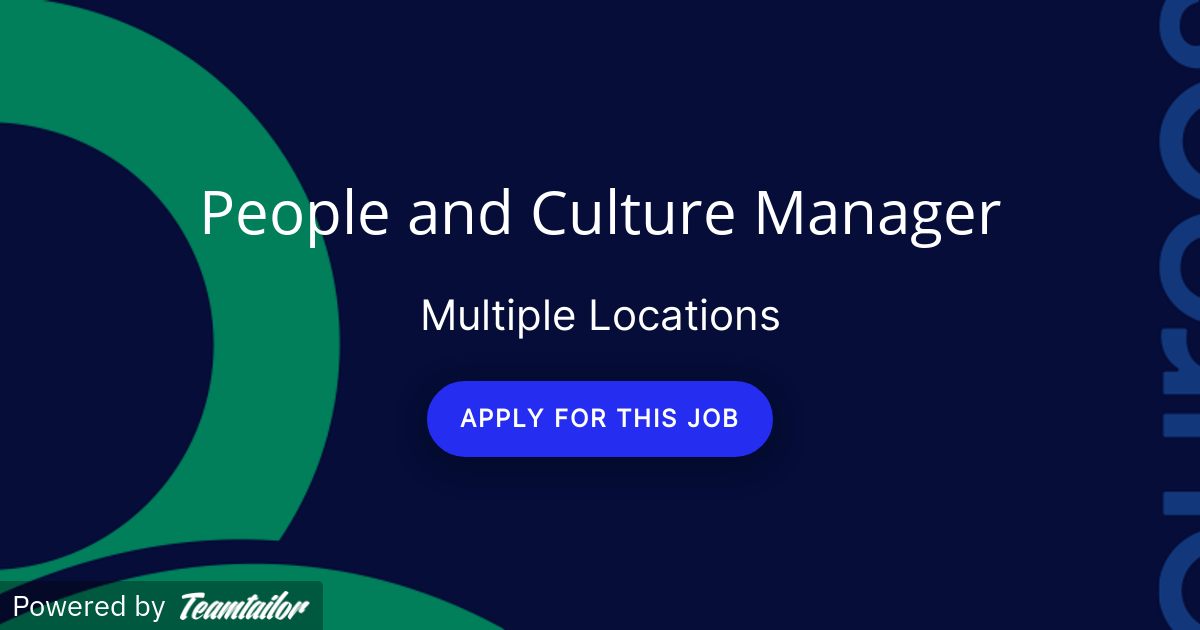 People and Culture Manager - Qureos Inc