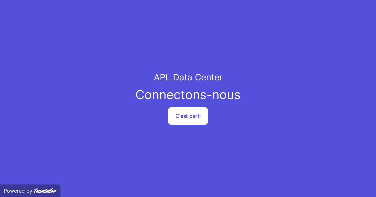 APL Data Center – Connect