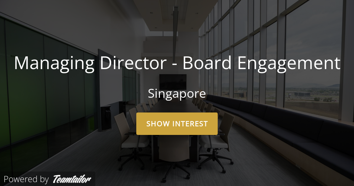 Managing Director - Board Engagement - Board Match-Up