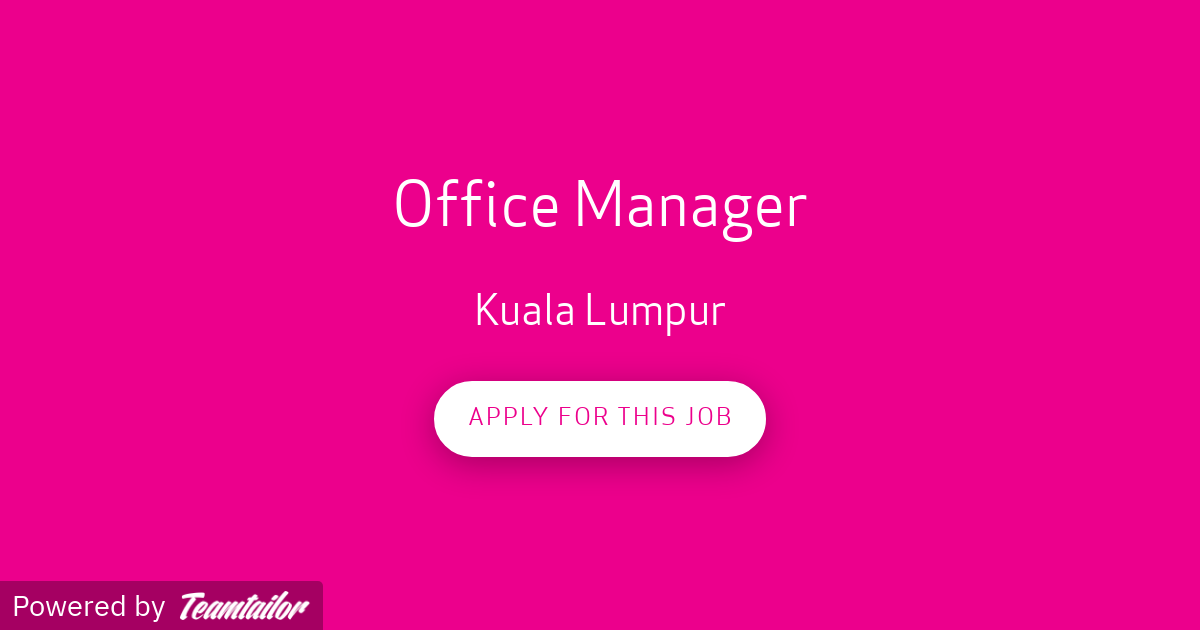 Office Manager - TEAM LEWIS