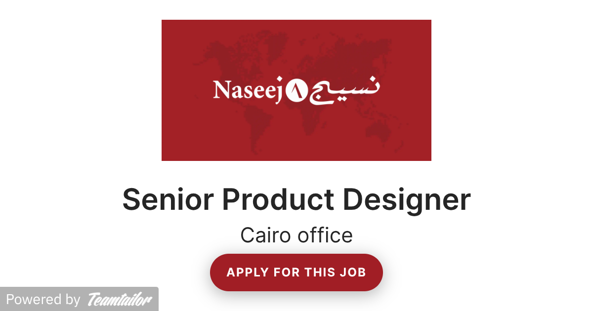 Senior Product Designer - Naseej