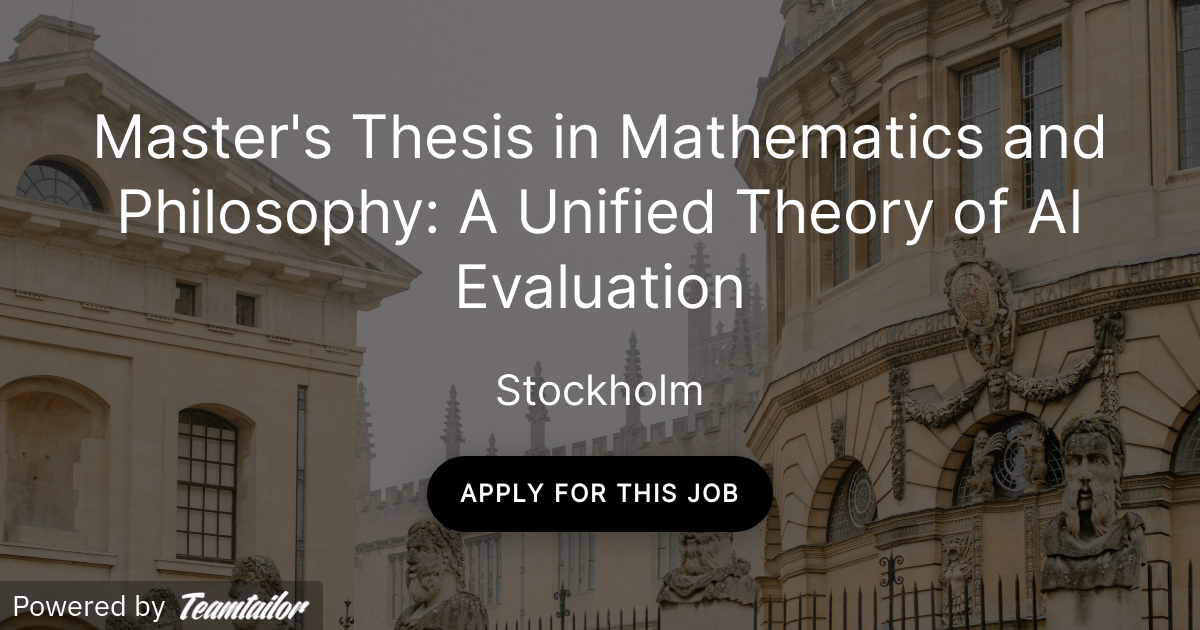 Master's Thesis in Mathematics and Philosophy: A Unified Theory of AI ...