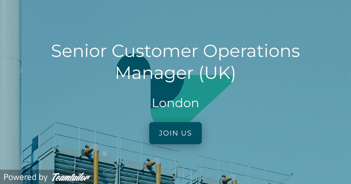 Senior Customer Operations Manager (UK) - Pelico