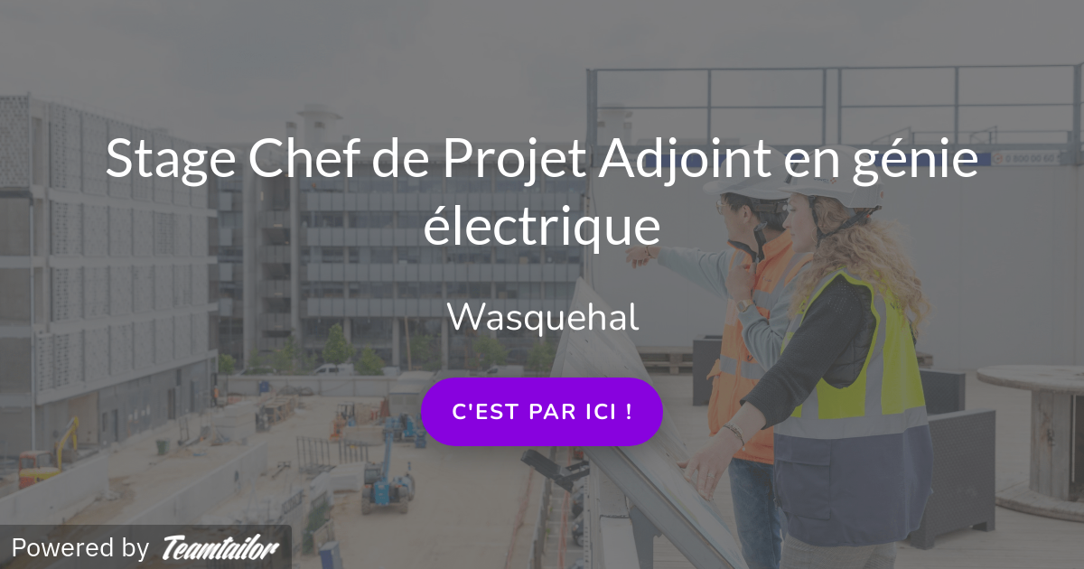 Stage Chef de Projet Adjoint en génie électrique - VINCI Energies Young ...