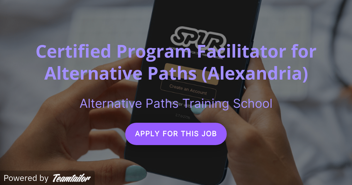 Certified Program Facilitator for Alternative Paths (Alexandria) - Spur ...
