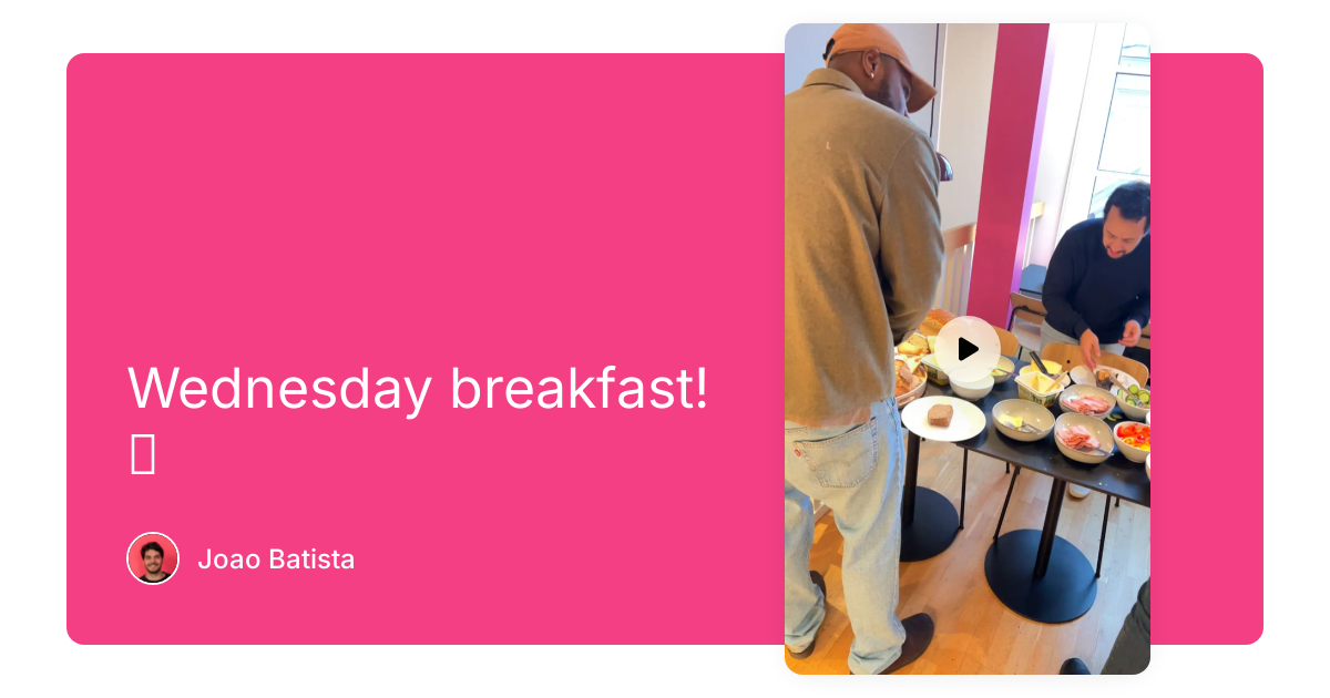Wednesday breakfast! 🥐 - Team stories - Teamtailor