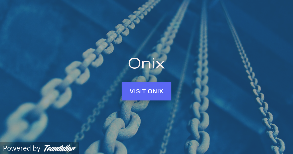 Come work with us! - Onix