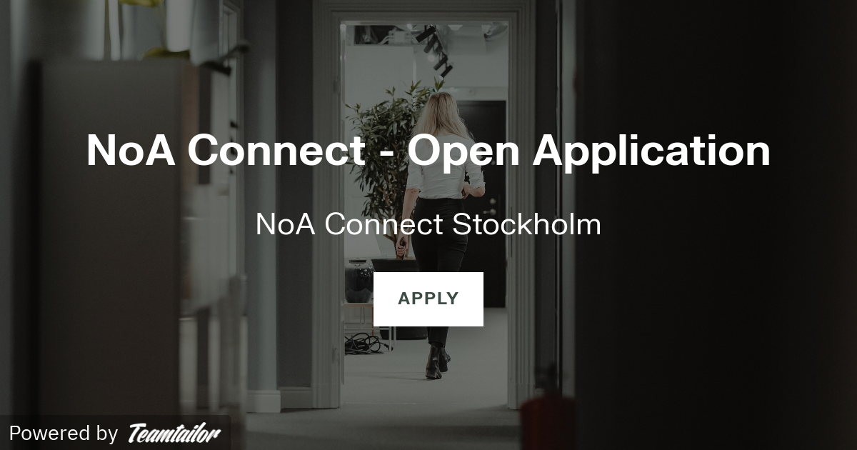 NoA Connect - Open Application - NoA Connect Sweden