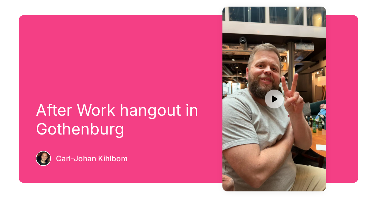 After Work hangout in Gothenburg - Team stories - Teamtailor