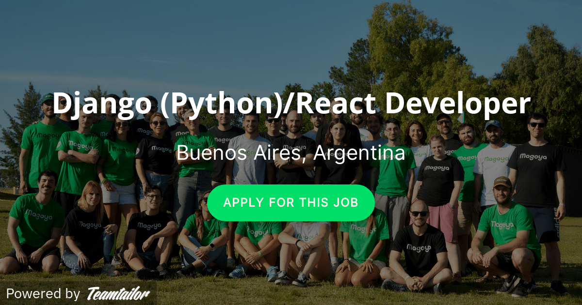 Django (Python)/React Developer - Magoya