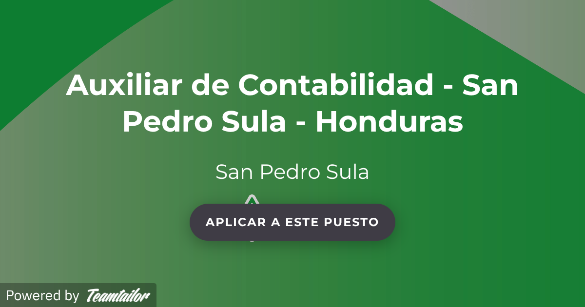 Auxiliar de Contabilidad - San Pedro Sula - Honduras - Grupo Colono