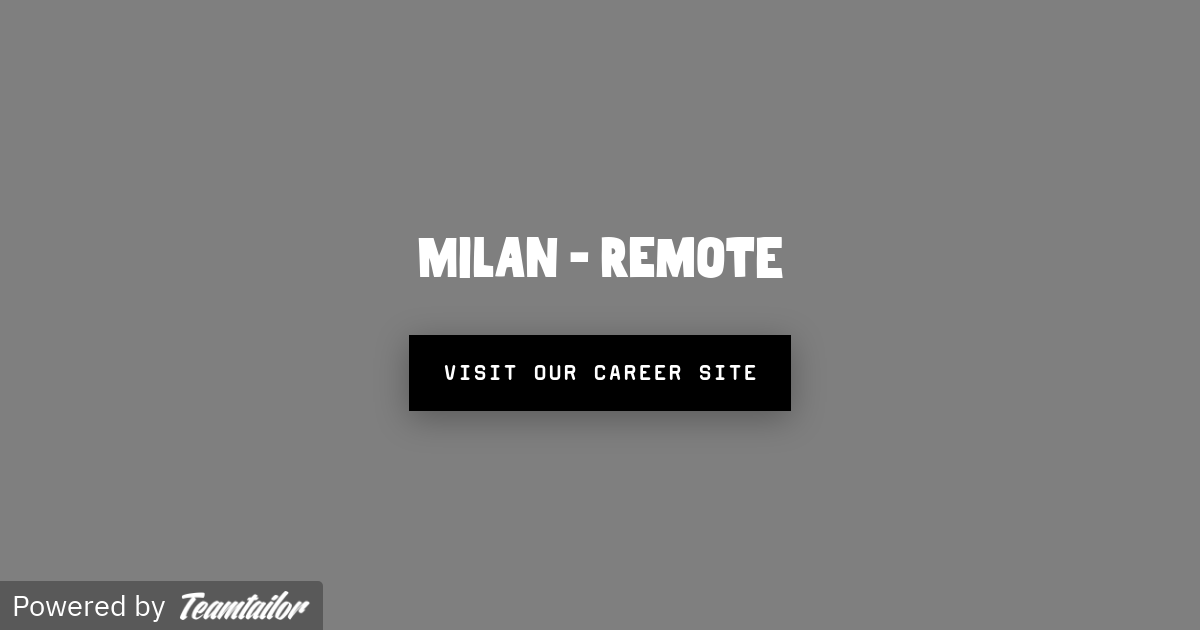 Milan - Remote - Oatly AB