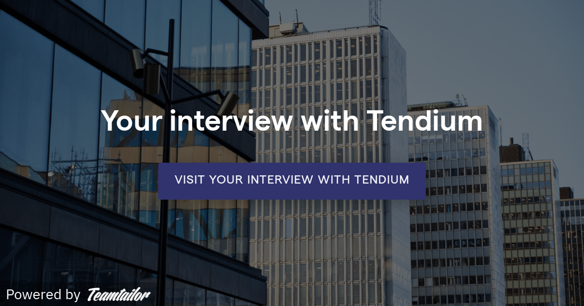 Your interview with Tendium - Tendium