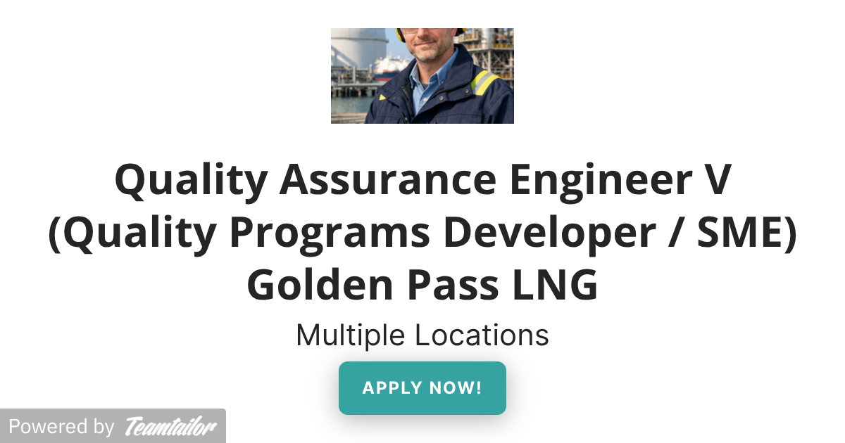Quality Assurance Engineer V (Quality Programs Developer / SME) Golden ...