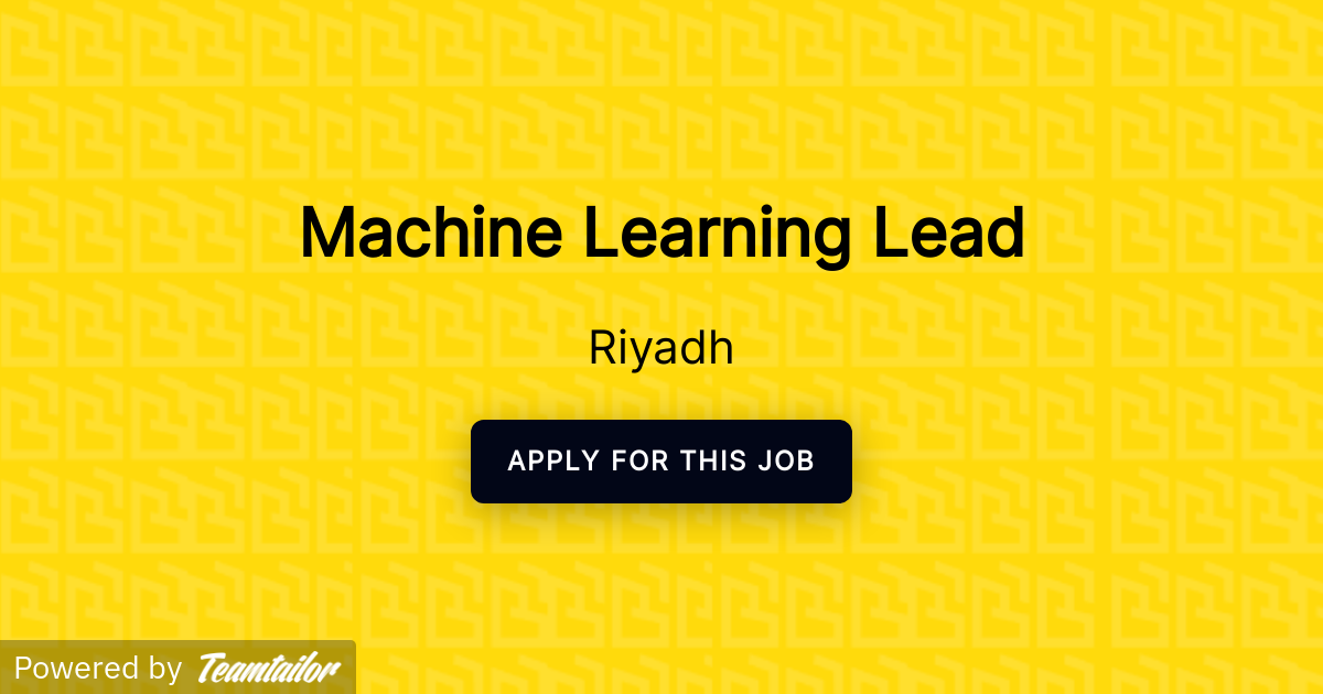 Machine Learning Lead - aajil