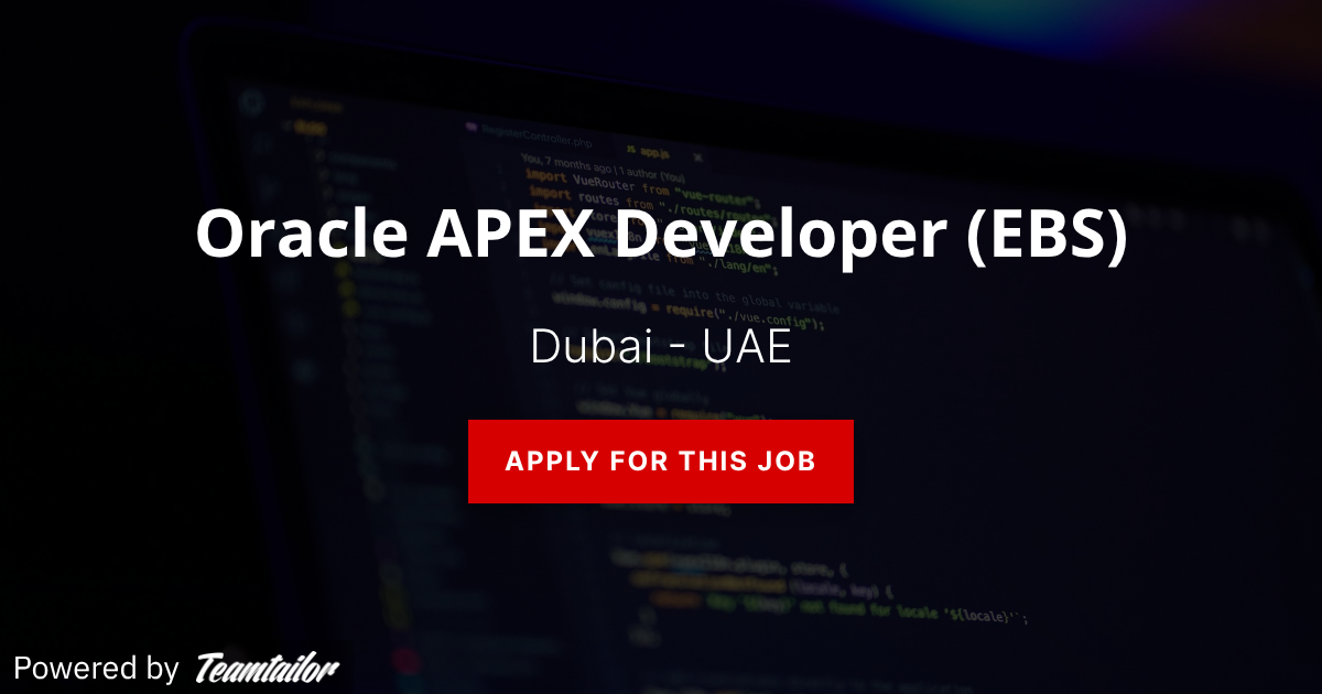 Oracle APEX Developer (EBS) - NAFFCO