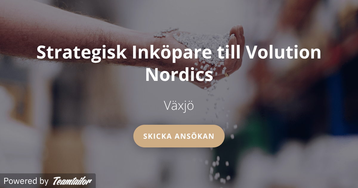 Strategisk Inköpare till Volution Nordics - Stella Rekrytering & Ledarskap