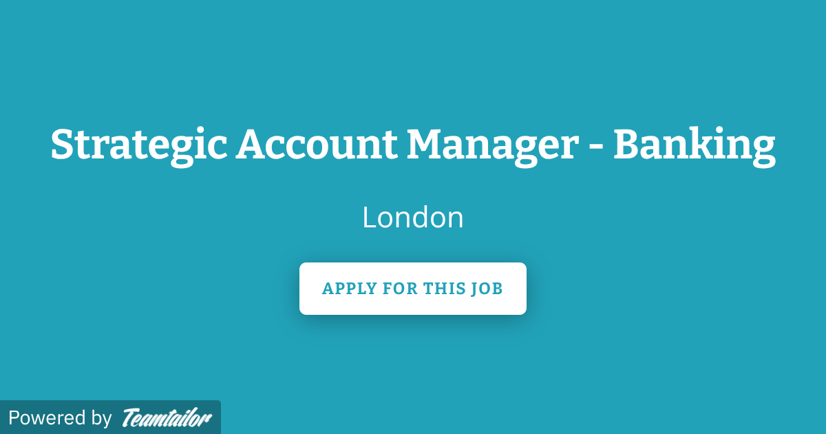 Strategic Account Manager - Banking - IWSR