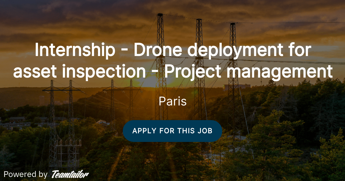 Internship - Drone deployment for asset inspection - Project management ...