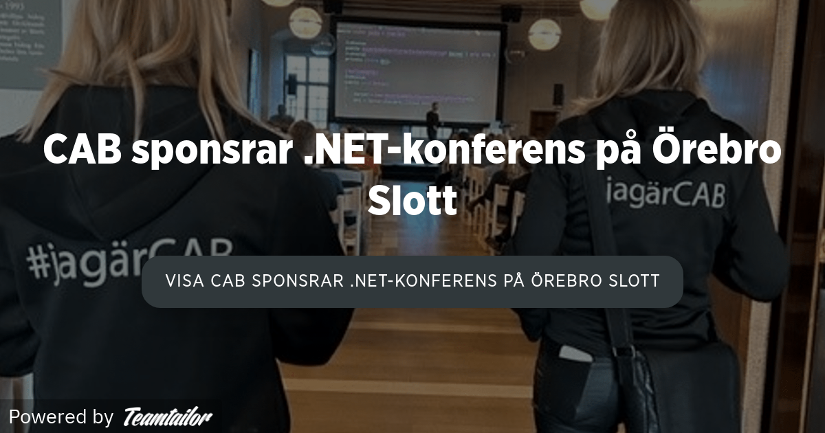 CAB sponsrar .NET-konferens på Örebro Slott - CAB Group