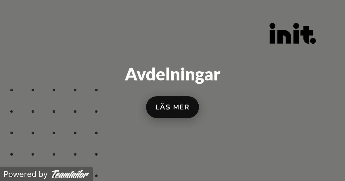 Avdelningar - Init Sweden