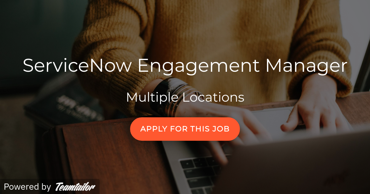ServiceNow Engagement Manager - The Cloud People