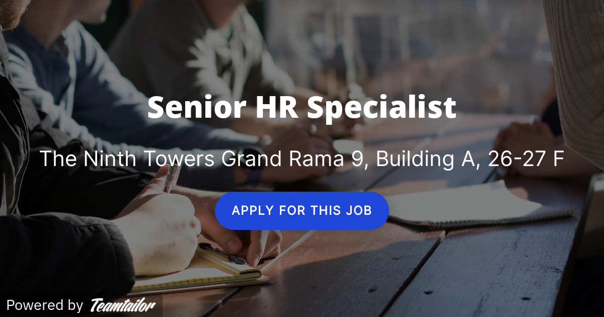Senior HR Specialist - MDPI Thailand