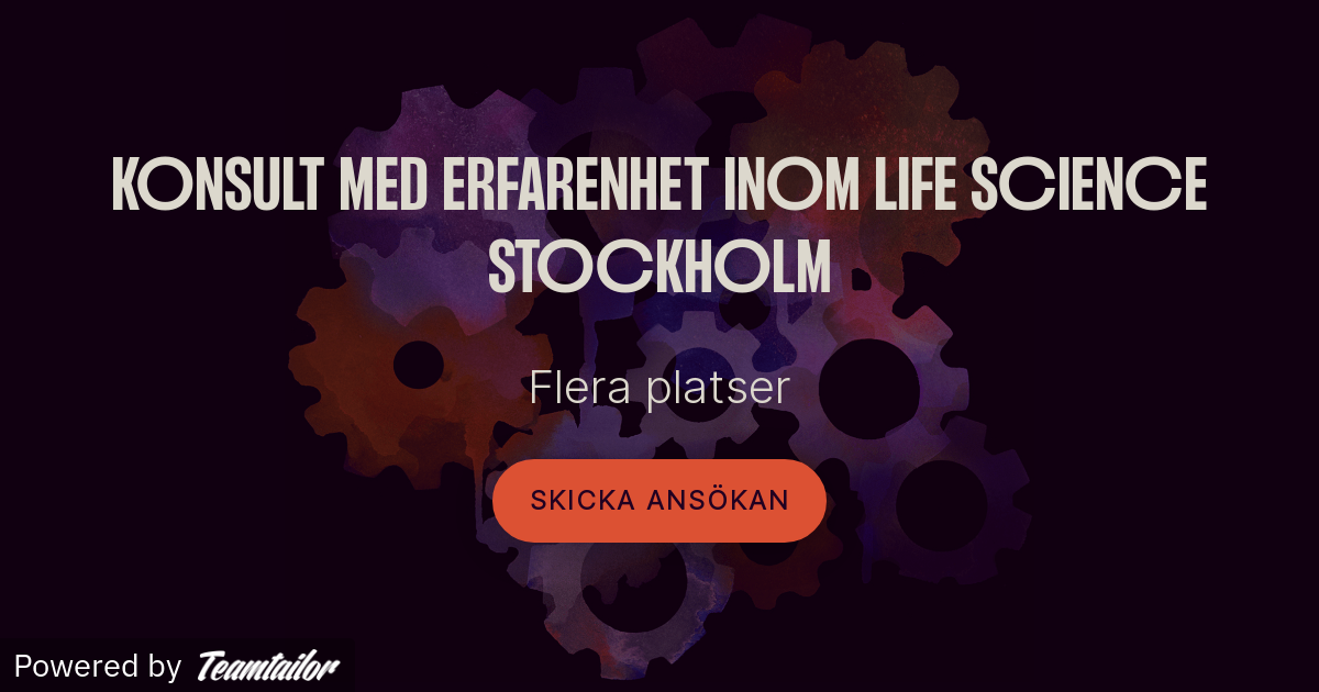 Konsult med erfarenhet inom Life Science Stockholm - Plantvision