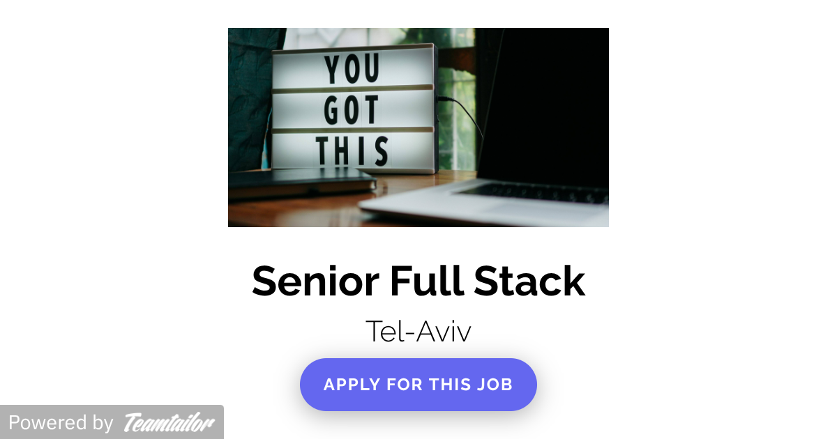 Senior Full Stack - Ubeya