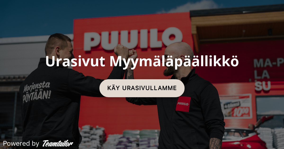 Urasivut Myymäläpäällikkö - Puuilo