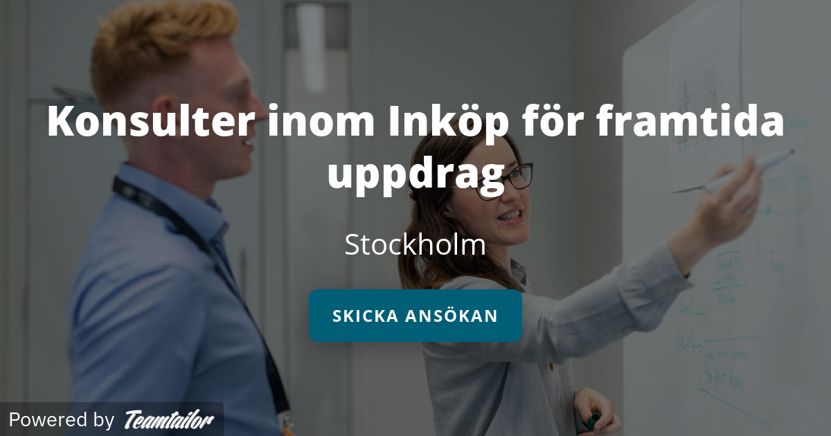 Konsulter inom Inköp för framtida uppdrag - Inhouse
