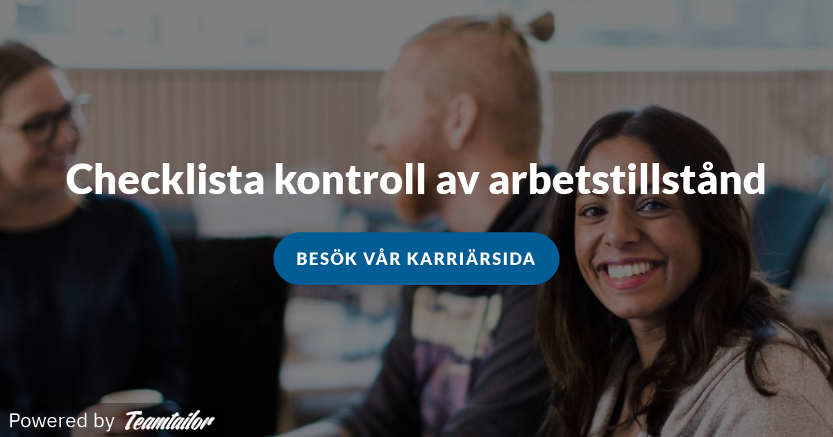 Checklista kontroll av arbetstillstånd - Ambea